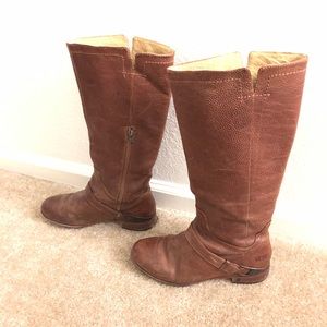 UGG | Shoes | Ugg Channing Brown Leather Riding Boots 75 | Poshmark